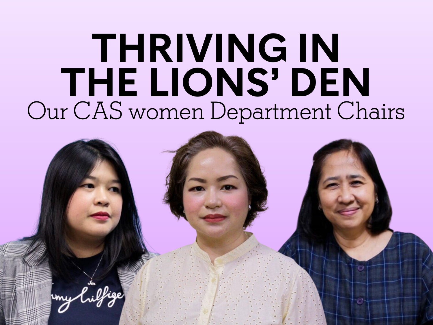Thriving in the Lions’ Den: Our CAS women Department Chairs – The Bedan